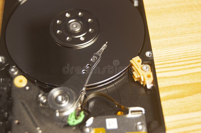 Close-up Top View of Hard Drive Stock Image - Image of hardware, disk ...