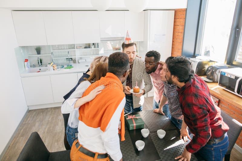 Close Up Top View Shot of Students Celebrating Their First Successful ...
