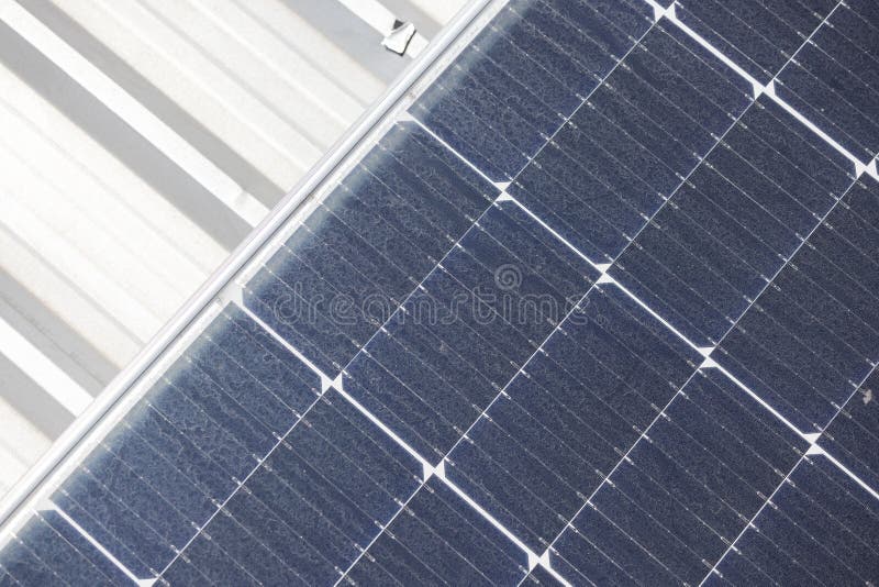 Top View of Solar Panels of a Factory Rooftop Stock Photo - Image of ...