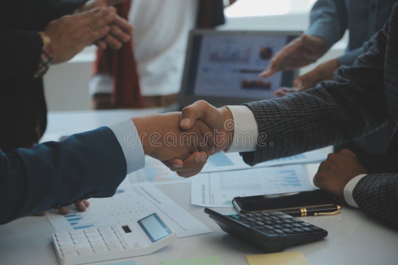 Close Up Top View of Young Business People Putting Their Hands Together ...