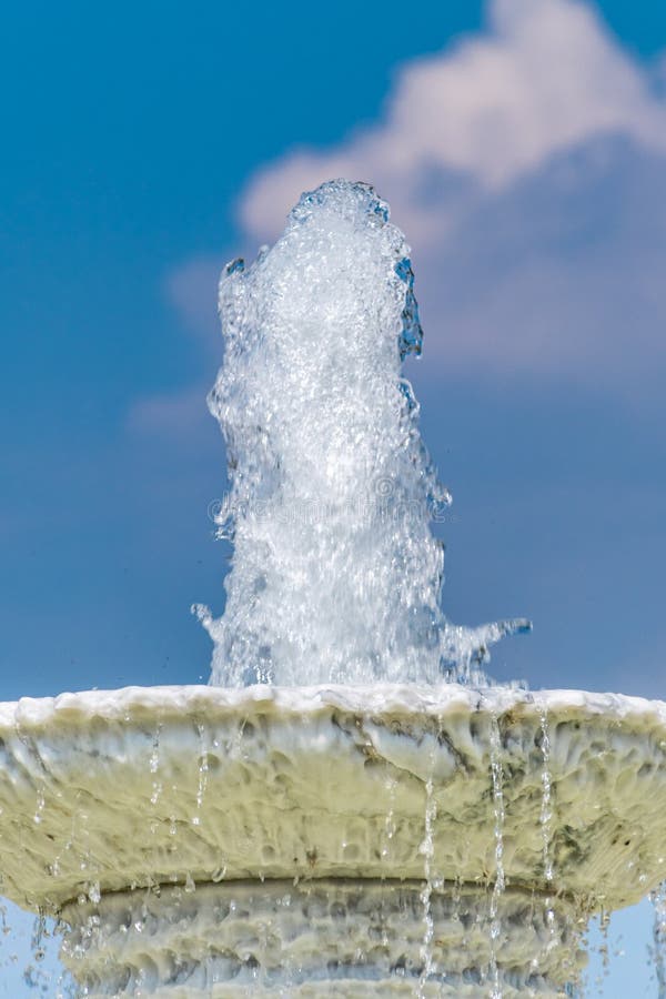 Splash of Water Fountain. View of Top of Water Fountain Stock Photo ...