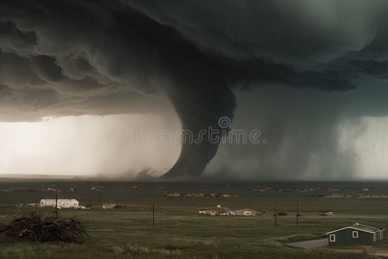 Close-up of Tornado, with Debris Flying and Wind Howling Stock Photo ...