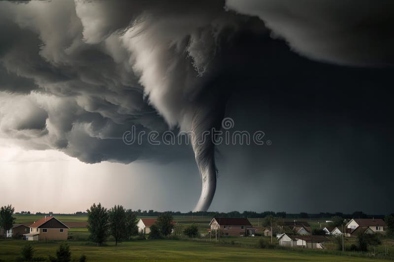 Close-up of Tornado, Its Destructive Power on Full Display Stock ...