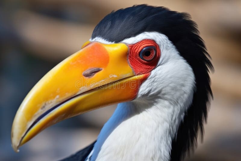 Close-up of a Toucans Vibrant, Curved Beak Stock Image - Image of avian ...