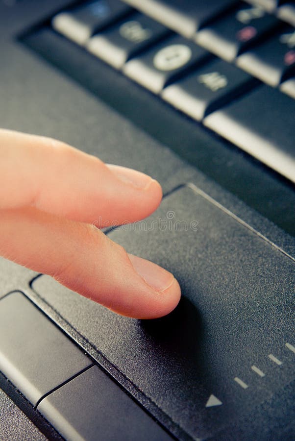 Close-up Touch Pad with Fingers Stock Photo - Image of communication ...