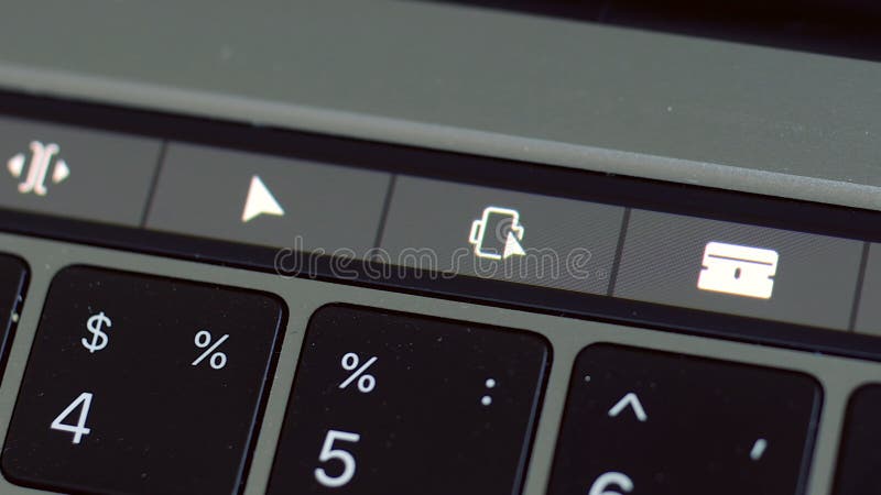 Close Up of Touch Pad of a Keyboard with only Some of the Keys in Focus ...