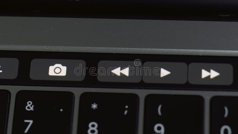 Close Up of Touch Pad of a Keyboard with only Some of the Keys in Focus ...
