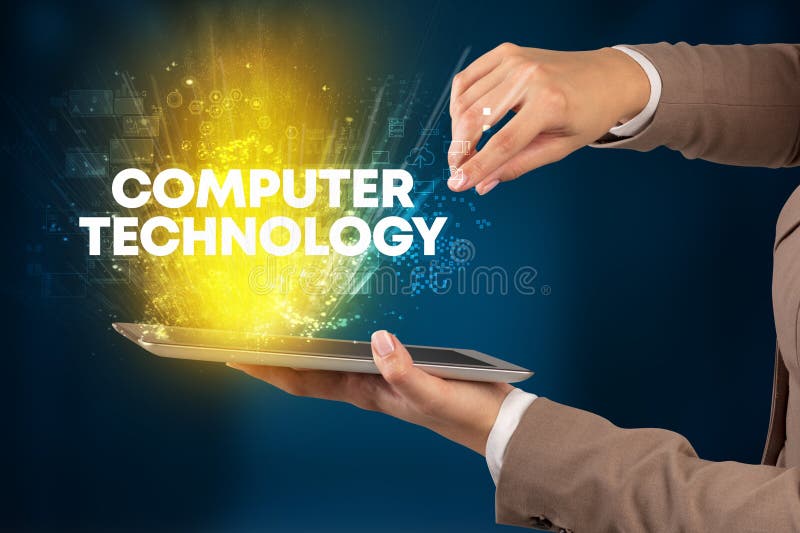 Close-up of a Touchscreen with Inscription Stock Image - Image of ...