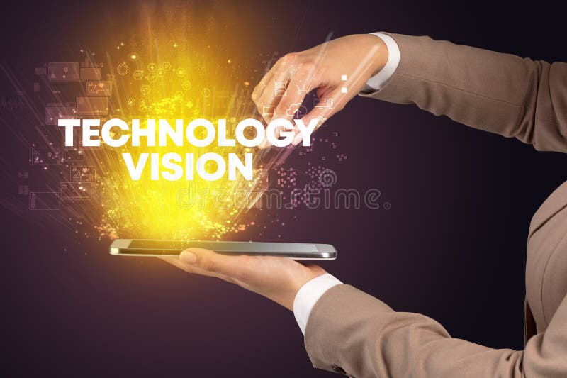 Close-up of a Touchscreen with Inscription Stock Image - Image of concept, hologram: 258491699