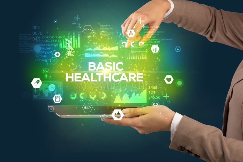 Close-up of a Touchscreen with Medical Inscription Stock Photo - Image ...