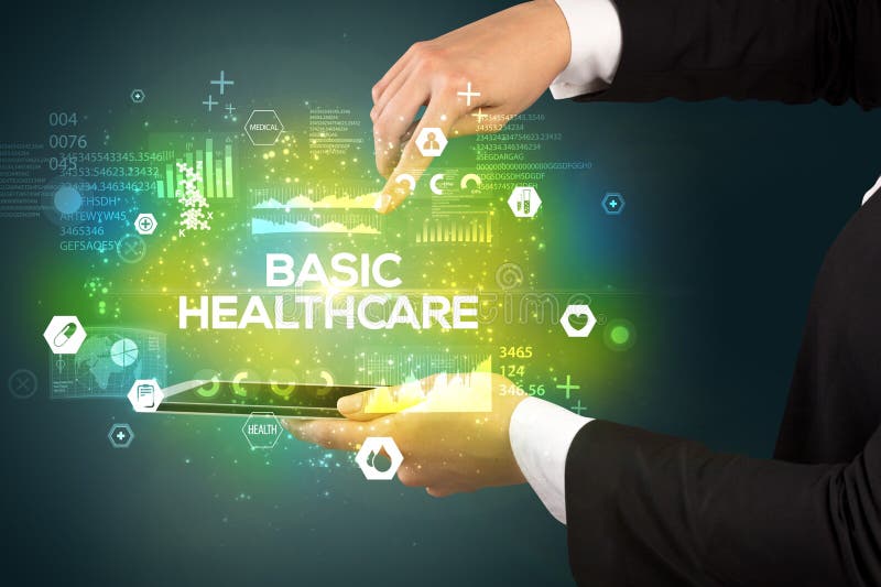 Close-up of a Touchscreen with Medical Inscription Stock Photo - Image ...