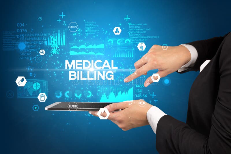 Close-up of a Touchscreen with Medical Inscription Stock Photo - Image ...