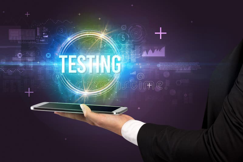 Close-up of a Touchscreen, New Tech Concept Stock Image - Image of ...