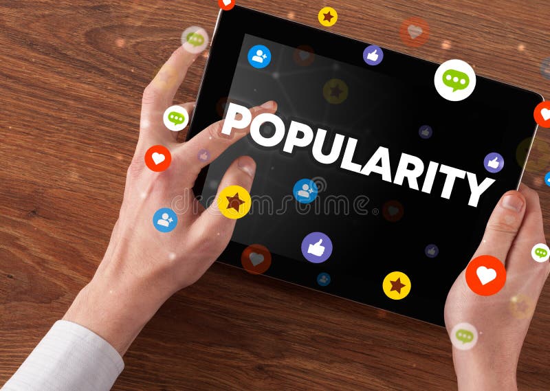 Close-up of a Touchscreen, Social Media Concept Stock Image - Image of ...