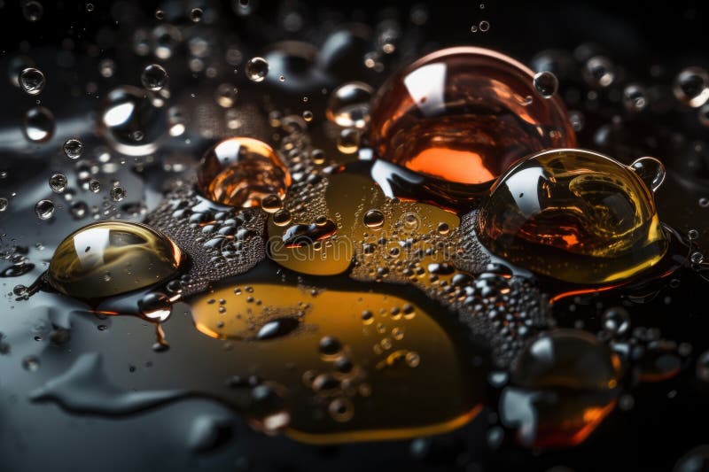 Close-up of Toxic Spill, with Droplets and Bubbles Visible Stock Image ...