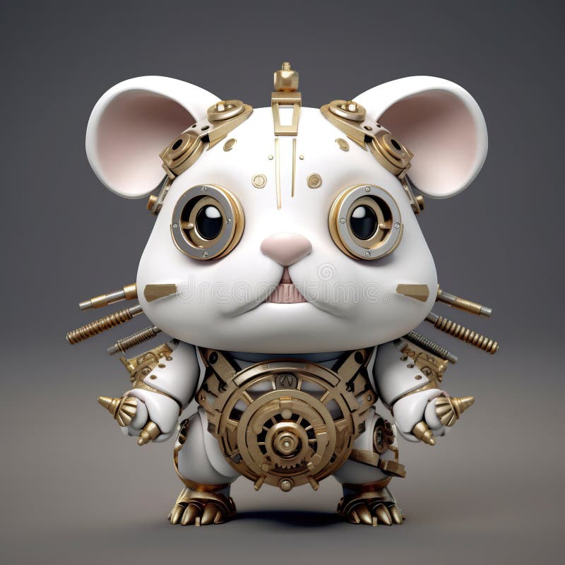 A Close Up of a Toy Mouse with a Clock on it S Face. Generative AI ...