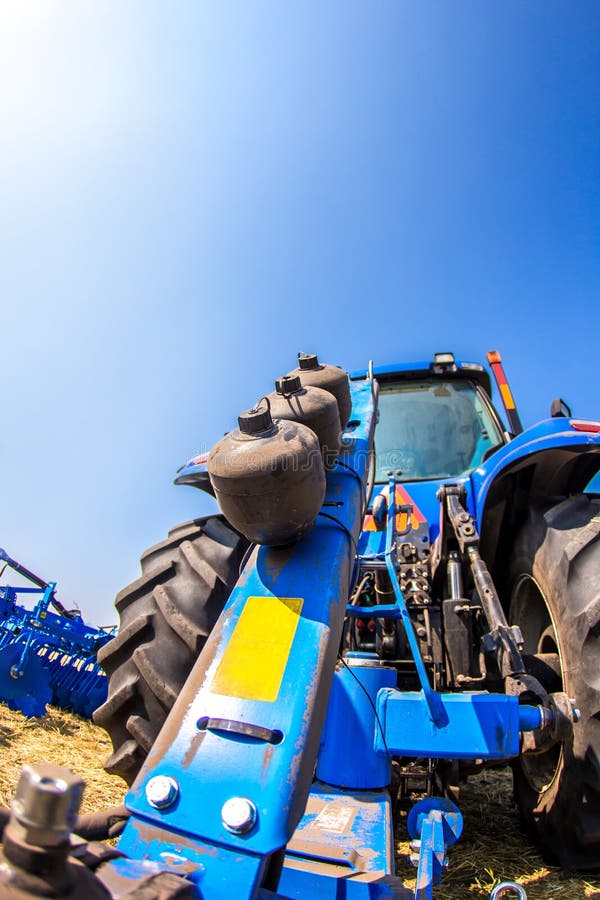 Tractor Close-up Against the Sky Stock Image - Image of machine ...