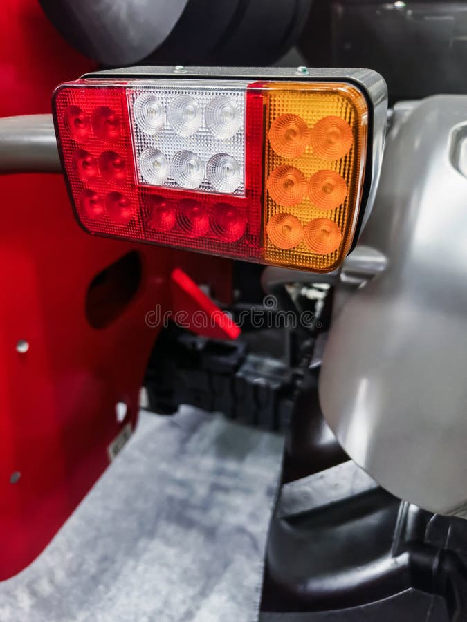 Detailed View of Tractor Tail Light Highlighting Functionality and ...