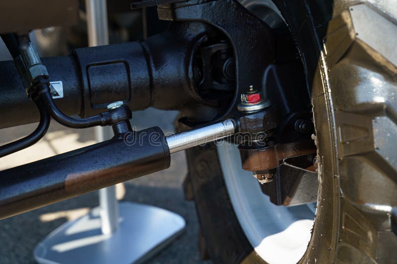 Close-up of Tractor Steering Parts Highlighting Engineering Precision ...