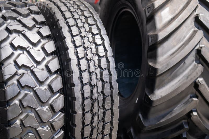 Close Up of a Tractor Tire Tread Stock Photo - Image of construction ...