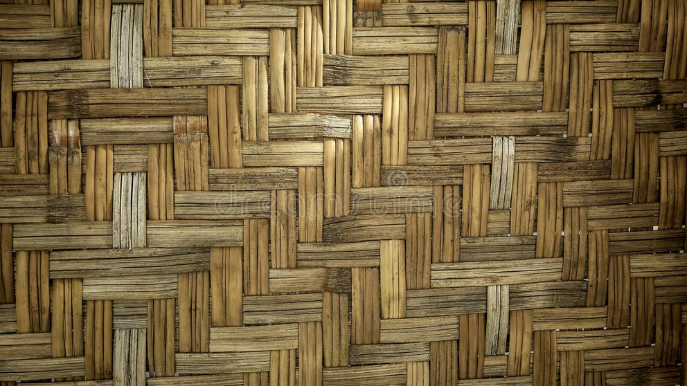 Close-up of Traditional Bamboo Weaving Pattern for Background or ...