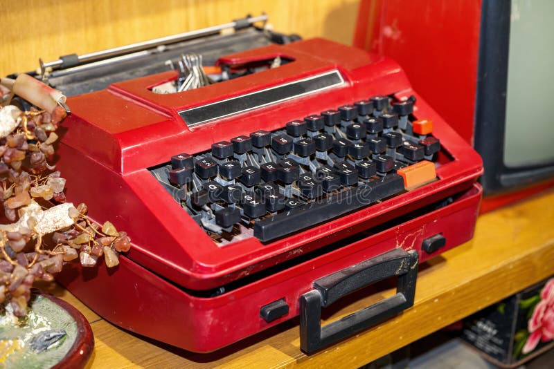 Close-up of a Traditional Old-fashioned Typewriter Editorial Stock ...