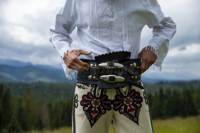 Close Up on the Traditions of Highlander Clothing, Male Version Stock ...