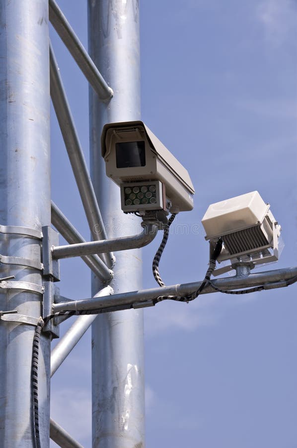 Close Up on Traffic Camera Surveillance Stock Photo - Image of cctv ...