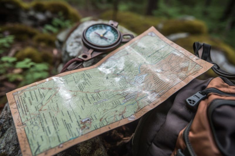 Close-up of Trail Marker with Detailed Map Stock Image - Image of ...