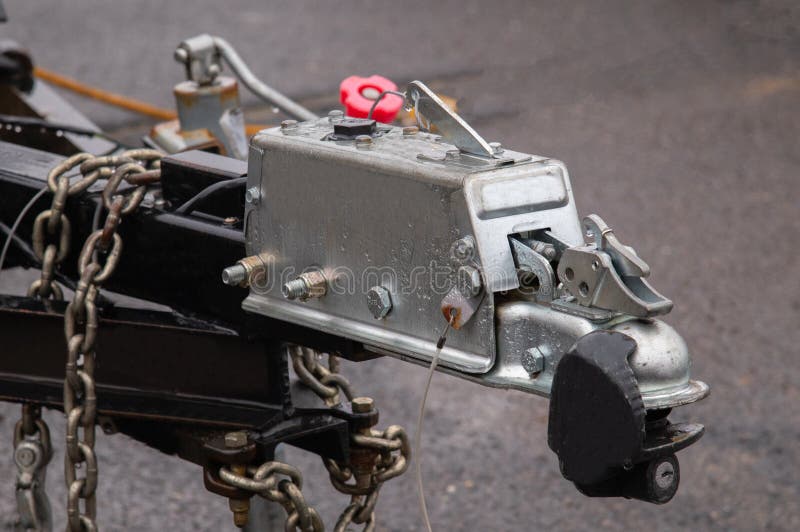 Close-up Trailer Hook on White Metal Carlo Stock Photo - Image of ...