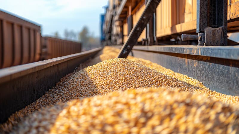 Close-up of a Trailer for Transporting Grain for Loading Bulk Cargo ...