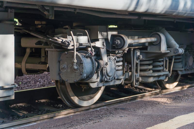 Passenger Train on the Railway Stock Image - Image of industrial ...