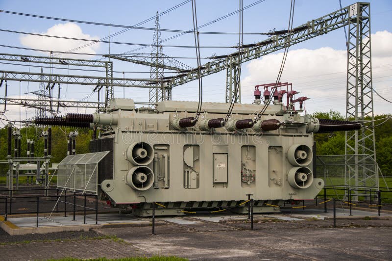 Transformer station stock photo. Image of iron, pole - 98183762