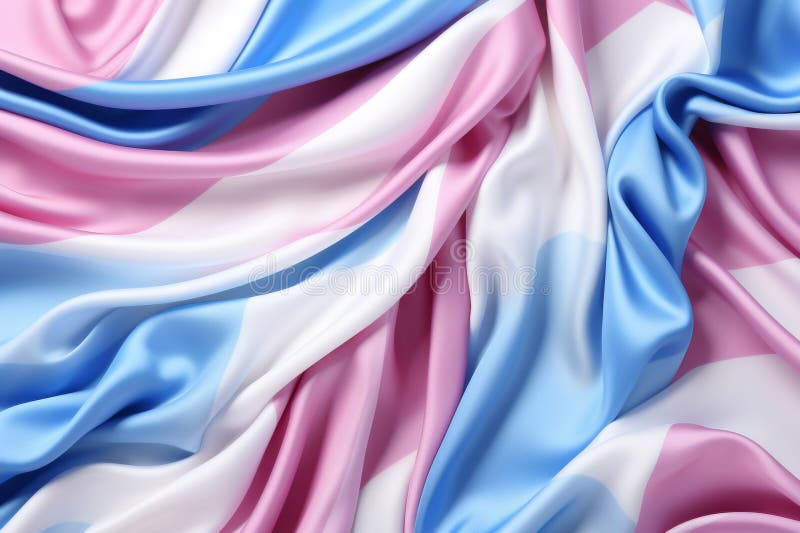 Close Up of Transgender Pride Flag Featuring Pink, Blue, and White ...