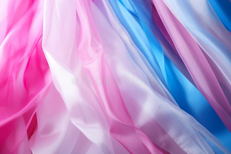 Close Up Transgender Pride Flag Featuring White Pink Blue Stripes ...