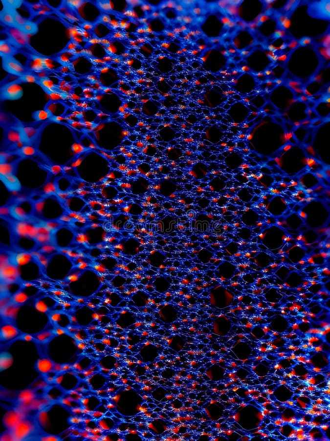 Close-up of a Translucent Organic Cell Pattern Stock Illustration ...