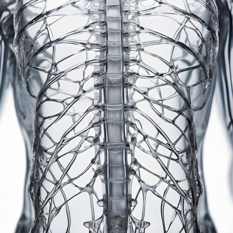 Close-Up of Transparent Human Torso Model Highlighting Ribcage and ...