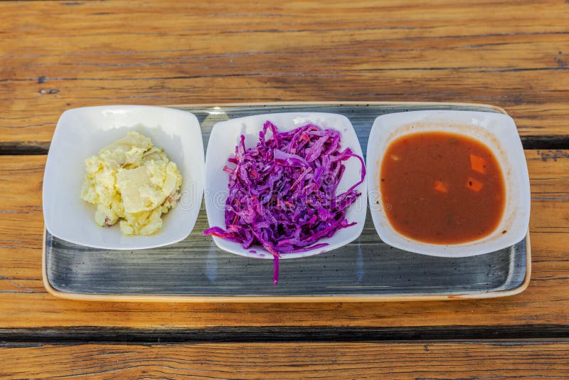 Close-up of a Tray of Assorted Snacks on a Restaurant Table Stock Image ...
