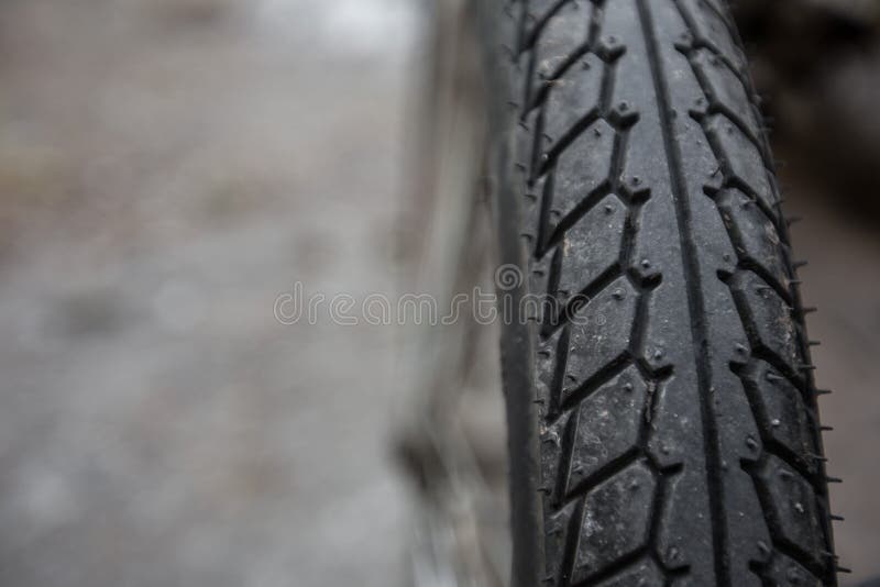 Close Up of Tread Pattern on the Motorcycle Wheel Stock Image - Image ...
