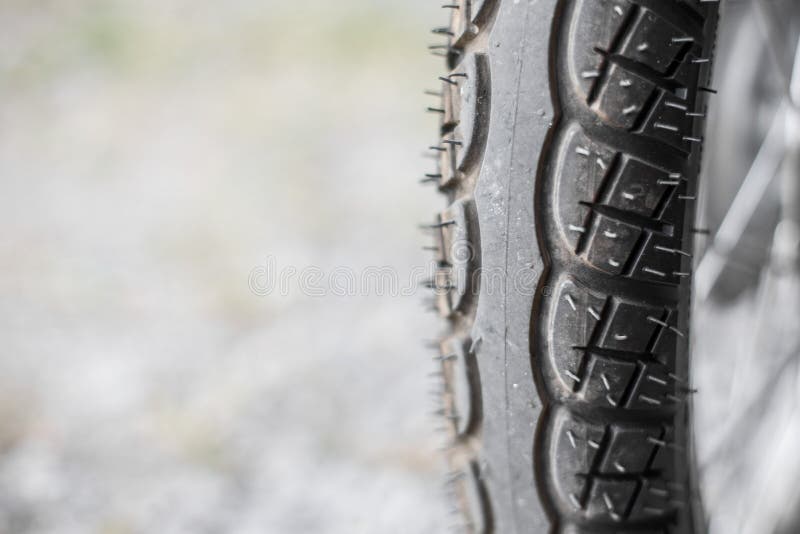 Close Up of Tread Pattern on the Motorcycle Wheel Stock Image - Image ...