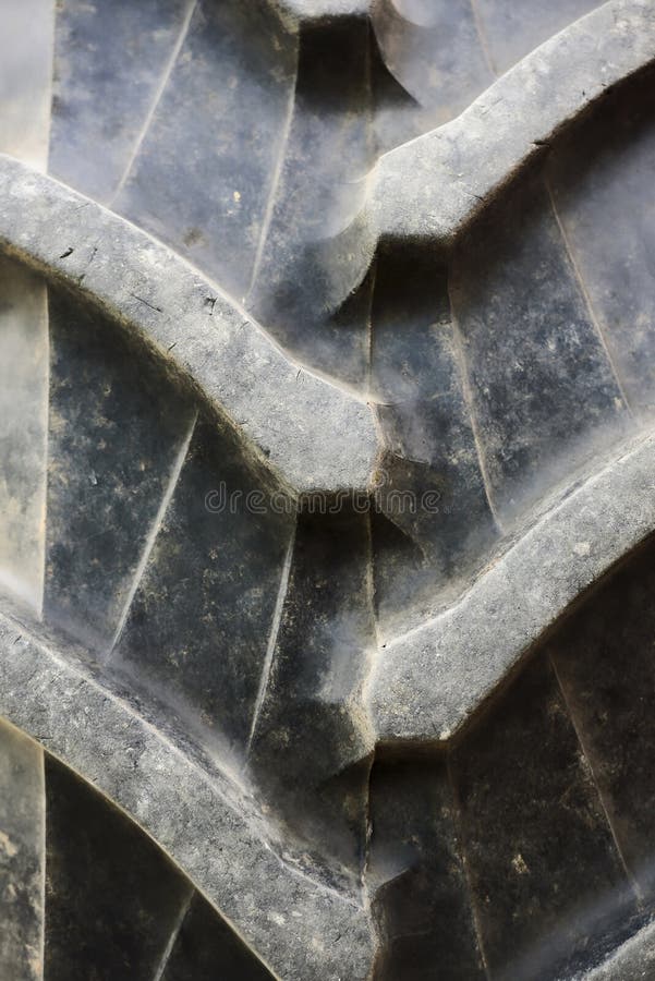 Close Up of the Treads of a Tractor Tire. Stock Image - Image of wheel ...