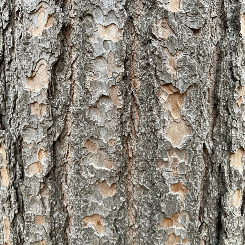Close-up of Tree Bark with a Rough, Textured Surface. the Bark Peels in ...