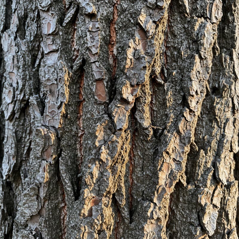 Close-up of Tree Bark with Rough, Textured Surface Showcasing Layers of ...