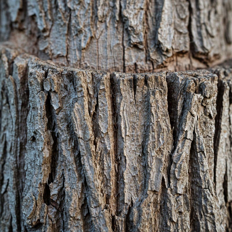 Close-up of Tree Bark Showcasing a Rough, Textured Surface with Deep ...