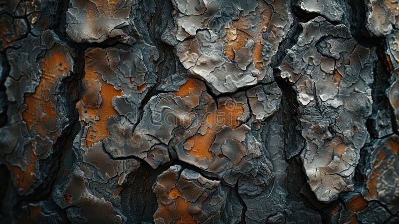 Close-up of a Tree Bark with a Textured and Rough Surface, Showcasing Natural Patterns and ...