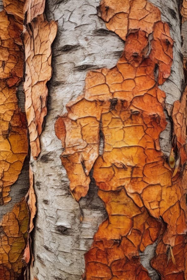 Close-up of Tree Bark with Unique Patterns Stock Illustration ...