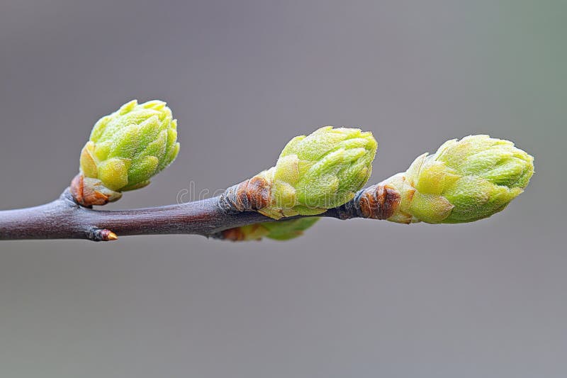 A Close-up of a Tree Bud in Spring, Fresh and Detailed, Natural Setting ...