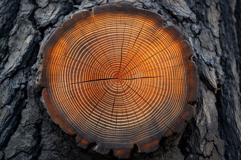 Close-up of Tree Ring Pattern on Bark Stock Image - Image of natural ...