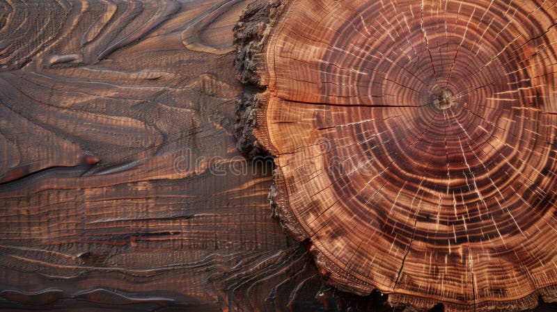 Close-up of Tree Rings on Cut Log Stock Photo - Image of forest ...