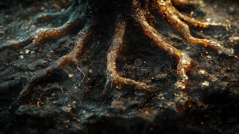 Close Up of Tree Roots Emerging from the Ground, Abstract Texture and ...